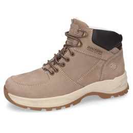 Dockers by Gerli Winterstiefel High Top Sneaker, Schn&uuml;rboots mit weich gepolstertem Schaftrand taupe 43 43 Sportlicher Schn&uuml;rboots von Dockers