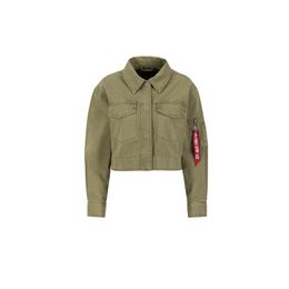 Alpha Industries Bomberjacke »Deck Jacket Cropped Wmn« olive XS XS Zwei Brusttaschen mit Druckknopf