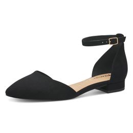 Tamaris Riemchenballerina, Blockabsatz, Sandalette, Abendschuh mit verstellbarem Riemchen schwarz 41 41 Klassischer Ballerina für elegante Anlässe,...