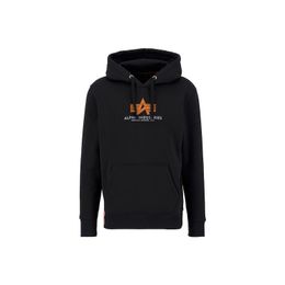 Alpha Industries Hoodie »Basic Hoodie BL Rubber« black M M Brushed Fleece Stoff