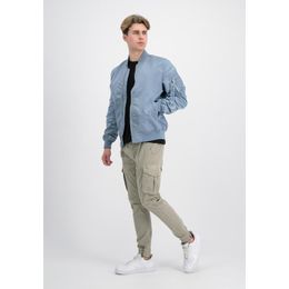 Alpha Industries Bomberjacke »MA-1 VF Light« greyblue XS XS Flight Nylon Stoff