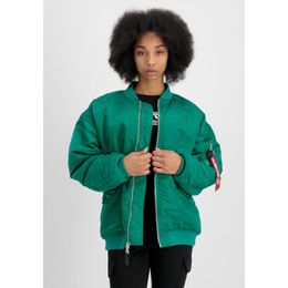 Alpha Industries Bomberjacke »MA-1 Core W« jungle green M/L M/L Flight Nylon Stoff