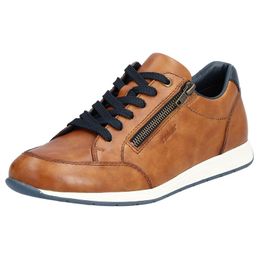 Rieker Sneaker in sportivem Look, Freizeitschuh, Halbschuh, Schnürschuh braun 42 42 Casual Sneaker mit Reißverschluss und Schnürung