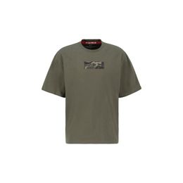 Alpha Industries T-Shirt »Camo Panel T-Shirt« dark olive XS XS Single Jersey Stoff