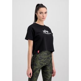 Alpha Industries T-Shirt »Basic Boxy T Women« black M M Alpha Logo Loop Label am Saum