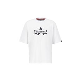 Alpha Industries T-Shirt »Logo Edge T-Shirt« white XL XL Single Jersey Stoff