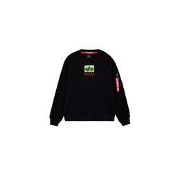 Alpha Industries Sweater »Satin Logo Sweatshirt« black L L Brushed Fleece Stoff