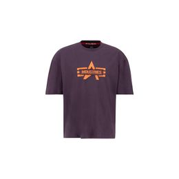 Alpha Industries T-Shirt »Logo Edge T-Shirt« Plum 3XL 3XL Single Jersey Stoff
