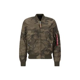Alpha Industries Bomberjacke »MA-1 TT Camo Light« olive camo L L Flight Nylon Stoff