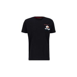 Alpha Industries T-Shirt »Flying Buzz SL T-Shirt« black M M Flying Buzz saw und Alpha Industries Siebdruck auf der linken Brust