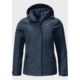 Schöffel SCHÖFFEL Outdoorjacke »Jacket Gmund L« mit Kapuze 8820 - blau 36 36 Wasserdicht & atmungsaktiv dank 2-Lagen VENTURI Ripstop