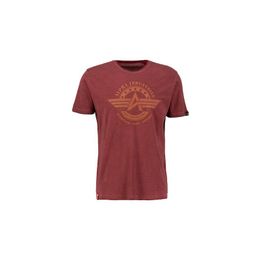 Alpha Industries T-Shirt »AI Olidye T-Shirt« rbf red S S Alpha Logo Loop Label am Saum