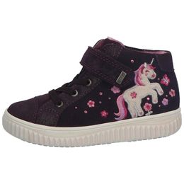 Lurchi Sneaker »Yubi-TEX«, Schnürer mit Glitzerdetails, Größenschablone zum Download lila-Einhorn 34 34 Sneaker mit Einhorn-Motiv, Stickerei und...