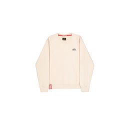 Alpha Industries Sweater »Basic Sweatshirt SL« jet stream white M M Brushed Fleece Stoff