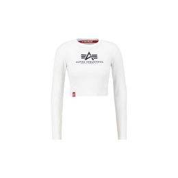 Alpha Industries Sweater »Basic Cropped Longsleeve W« white L L Grammatur: 200 g/m²