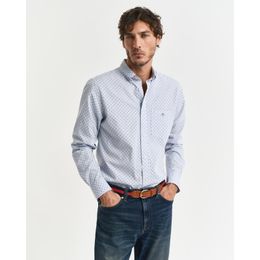 Gant Langarmhemd »REG MICRO PRINT SHIRT« mit modischem Muster light blue XXL - N-Gr N-Gr XXL Gemustertes Hemd von Gant