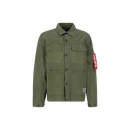 Alpha Industries Hemdjacke »Color Block Overshirt« dark olive 3XL 3XL Cotton Twill Stoff