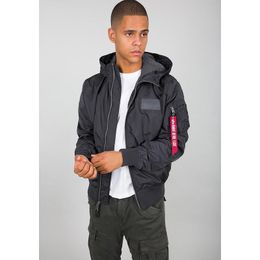 Alpha Industries Bomberjacke »MA-1 LW Hooded« iron grey XXL XXL Rib Bündchen an Ärmeln und Saum