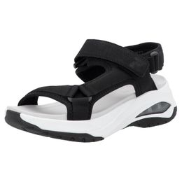 RIEKER SPORT Trekkingsandale &raquo;Byron Bay vegan&laquo; Outdoorsandale, Sommerschuh, Klettschuh mit RiekerAir D&auml;mpfung schwarz-Sohle wei&szlig; 43 43...
