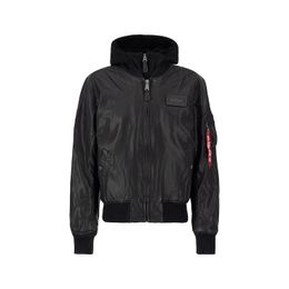 Alpha Industries Lederjacke »MA-1 D-Tec Faux Lether« black/black XXL XXL Kunstleder