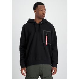 Alpha Industries Hoodie »Taped Pocket Hoodie« black L L Kapuze mit Kordelzug