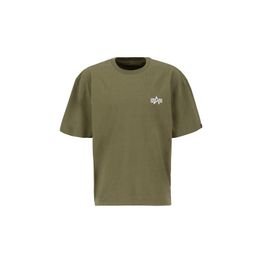 Alpha Industries T-Shirt »Signature Backprint T-Shirt« sage-green XXL XXL Single Jersey Stoff