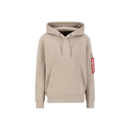 Alpha Industries Hoodie »X-Fit Label Hoodie II« vintage sand L L Rib Bündchen an Ärmeln und Saum