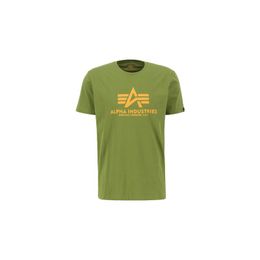 Alpha Industries T-Shirt »Basic T-Shirt BL« moss green 4 XL 4 XL Single Jersey Stoff