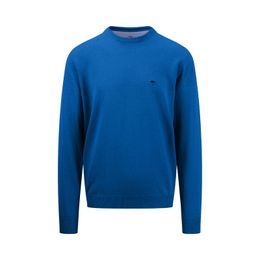 Fynch-Hatton Strickpullover mit Stickerei auf der Brust strong blue 4XL 4XL Feinstrickpullover von Fynch-Hatton