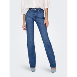 Only Bootcut-Jeans »ONLEVERLY MW SWEET FLARED DNM CRO187« Flared Jeans, Schlagjeans, ausgestellte Beinform, normale Leibhöhe, Baumwollmischung mit...
