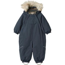 Wheat Schneeoverall »Snowsuit Nickie Tech« wasserdicht, atmungsaktiv und leicht wattiert dark blue 98 98 Praktischer Unisex Anzug von Wheat für Babys