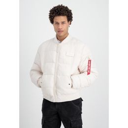 Alpha Industries Bomberjacke »MA-1 Puffer Bomber« jet stream white L L Tafetta Stoff
