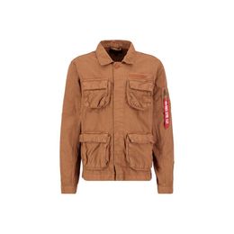 Alpha Industries Hemdjacke »Ripstop Cargo Overshirt« hazel brown 3XL 3XL 4 aufgesetzte Außentaschen mit Knöpfen