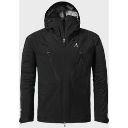 Schöffel SCHÖFFEL Outdoorjacke »Mountain Jacket Style Blaueis MNS« mit Kapuze 9990 - schwarz 48 48 Wasserdicht & sehr atmungsaktiv dank 3-Lagen Dermizax NX...