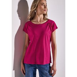 Street One Shirttop mit Raffung an der Schulter juicy berry 42 42 T-Shirt von Street One