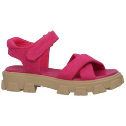 Tom Tailor Sandale, Plateau, Sommerschuh, Sandalette mit praktischem Klettverschluss pink 38 38 Sandale mit trendiger und markanter Profilsohle