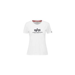 Alpha Industries T-Shirt »New Basic T-Shirt BL Glitter W« white M M Single Jersey Stoff