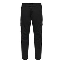 Only & Sons ONLY & SONS Cargohose &raquo;ONSCAM PAW CARGO CUFF CANWAS 0207 PANT&laquo; Black 33 - L&auml;nge 32 L&auml;nge 32 33 Cargohose von Only & Sons