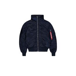 Alpha Industries Bomberjacke »MA-1 Hooded« rep.blue L L Flight Nylon Stoff