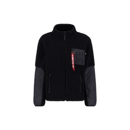 Alpha Industries Funktionsjacke »Sherpa Zip-Jacket« black L L Polar Fleece Stoff