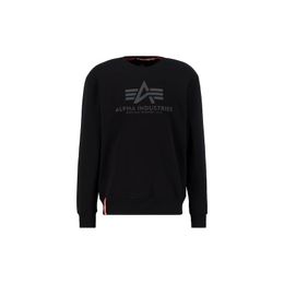 Alpha Industries Sweater »Basic Sweatshirt Rainbow Refl. Print Big Logo« black XS XS Brushed Fleece Stoff