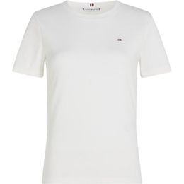 Tommy Hilfiger Curve Rundhalsshirt »CRV SLIM CODY C-NK SS« in Großen Größen, mit Rundhals Ecru 54 54 Shirt von Tommy Hilfiger Curve