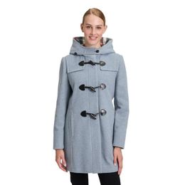 Gil Bret Dufflecoat mit Wolle und verdecktem Reißverschluss Bright Blue Melange 46 46 Mantel mit kariertem Innenfutter von Gil Bret