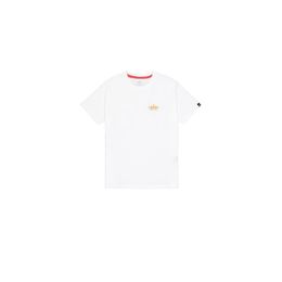 Alpha Industries T-Shirt »Puff Print Logo Backprint T-Shirt« white M M Single Jersey Stoff