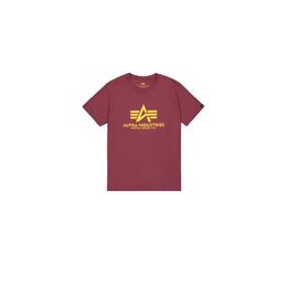 Alpha Industries T-Shirt »Basic T-Shirt BL« burgundy M M Single Jersey Stoff