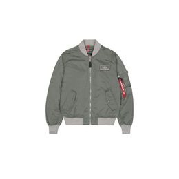 Alpha Industries Bomberjacke »MA-1 TTC Light« vintage green/silver L L 2-Tone Nylon Stoff