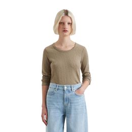 Marc O'Polo MARC O'POLO DENIM Longsleeve mit charakteristischer unregelmäßiger Oberfläche Dusky Green L L Langarmshirt von Marc O'Polo Denim