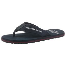 Tommy Hilfiger Zehentrenner »HILFIGER 85 BEACH SANDAL«, Sommermode, Dianette, Sommerschuh mit Logoschriftzug dunkelblau 42 42 Sommerschuh mit...