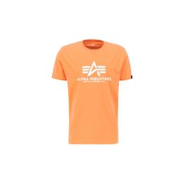 Alpha Industries T-Shirt »Basic T-Shirt BL« tangerine 3XL 3XL Single Jersey Stoff