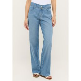 Angels Relax-fit-Jeans »LIZ BELT« mit integriertem Gürtel light blue used 44 - Länge 29 Länge 29 44 5-Pocket-Jeans von Angels